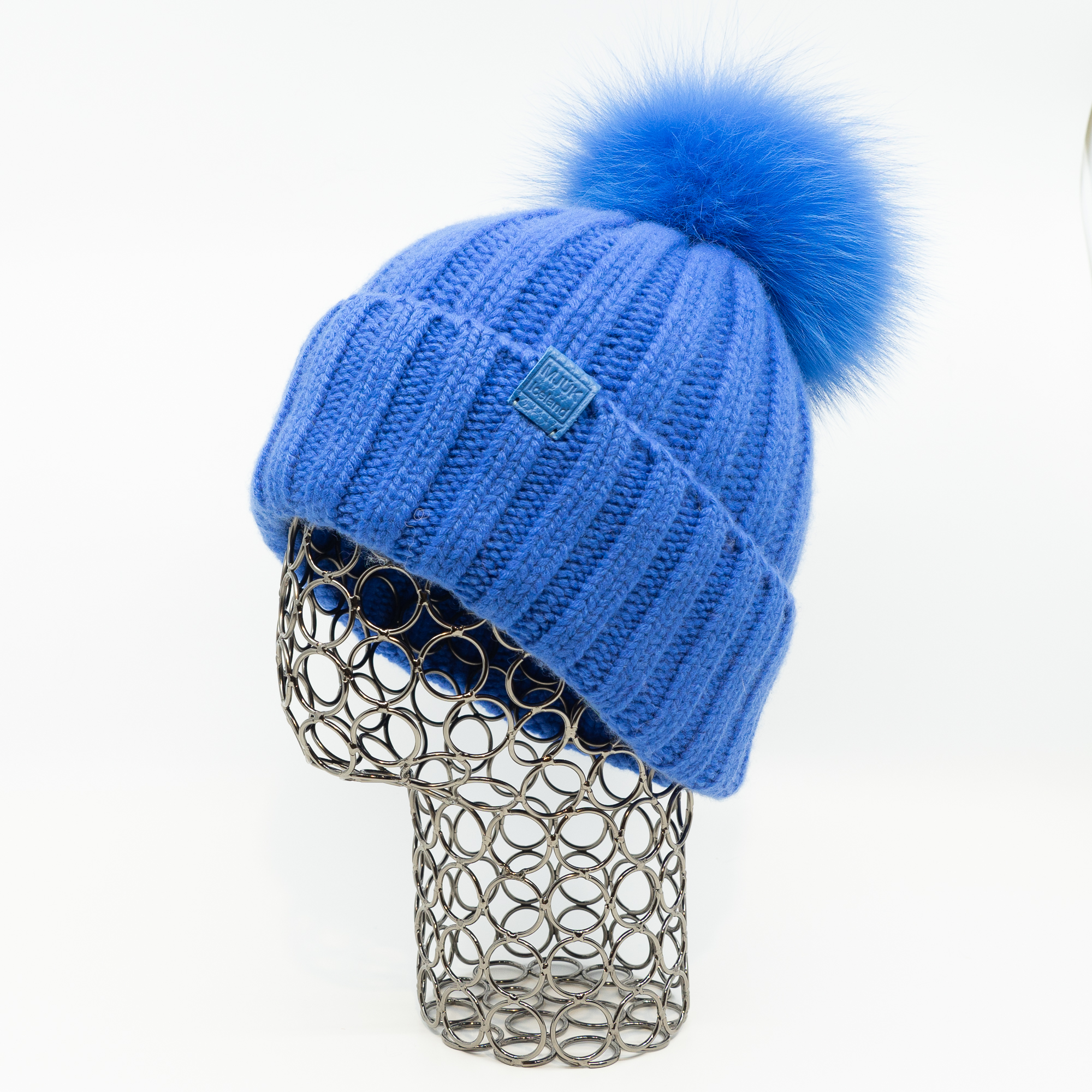 GRL_BlueCalm_pompom_side – Mjúk Iceland
